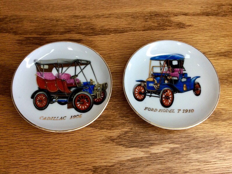 Antique Classic Cars Mini Plates Set of 4 Cadillac Ford - Etsy