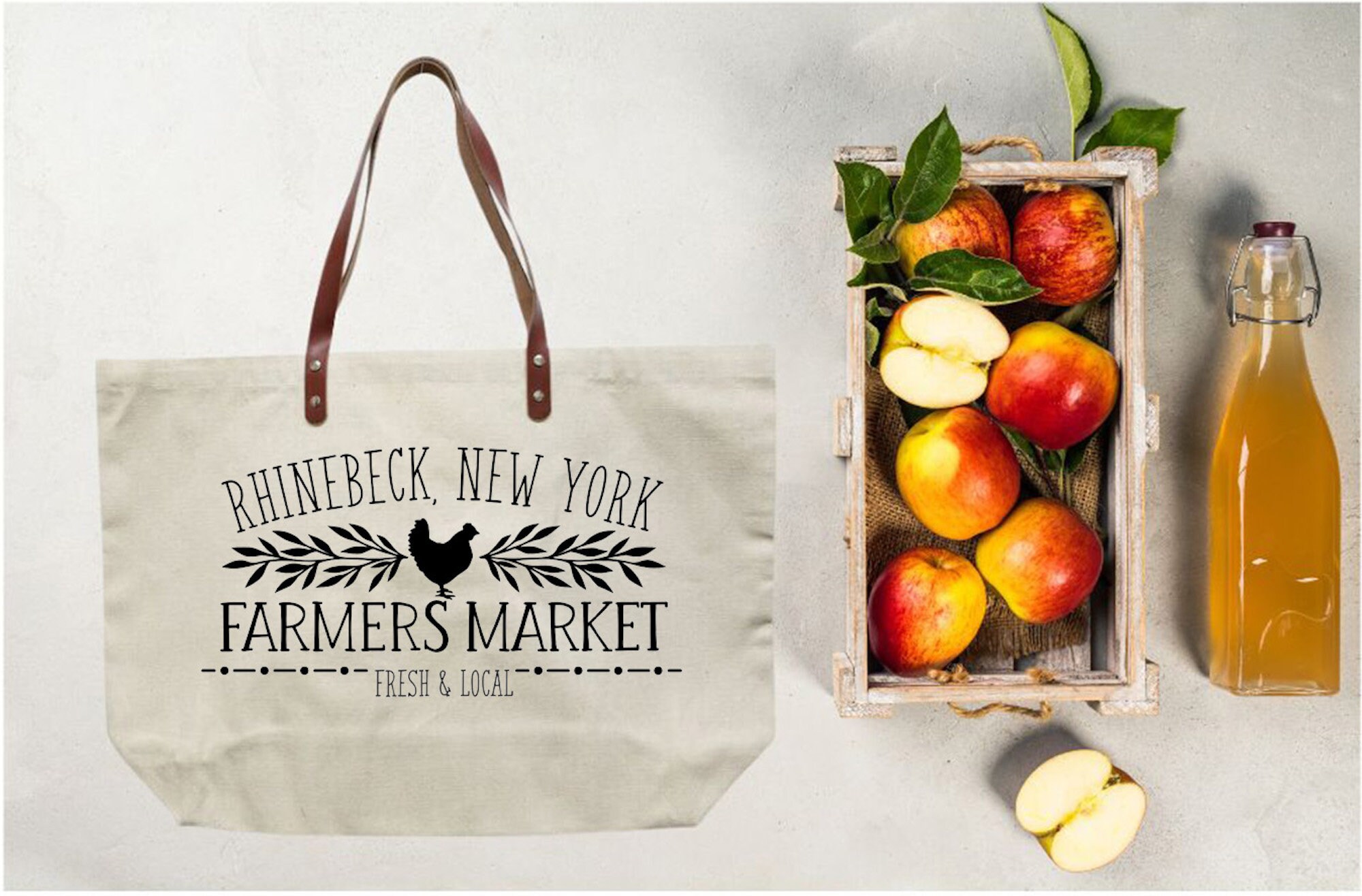 Farmers Market Tote Farmhouse Bag Personalized City Tote - Etsy