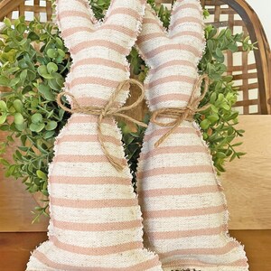 Farmhouse Fabric Bunny, Bunny Shelf Sitter, Easter Bunny, Rustic Plush ...