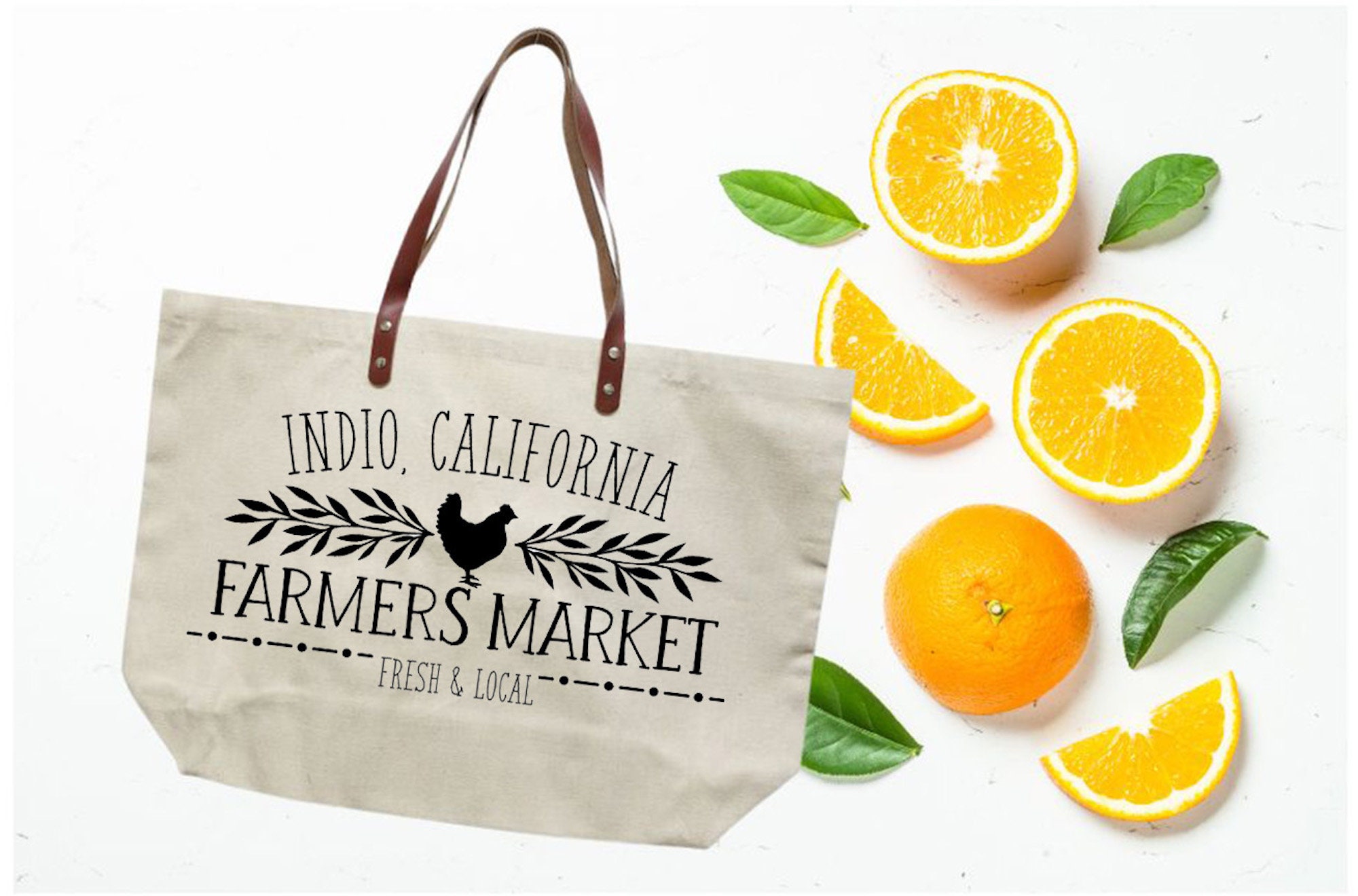 Farmers Market Tote, Farmhouse Bag, Personalized City Tote ...