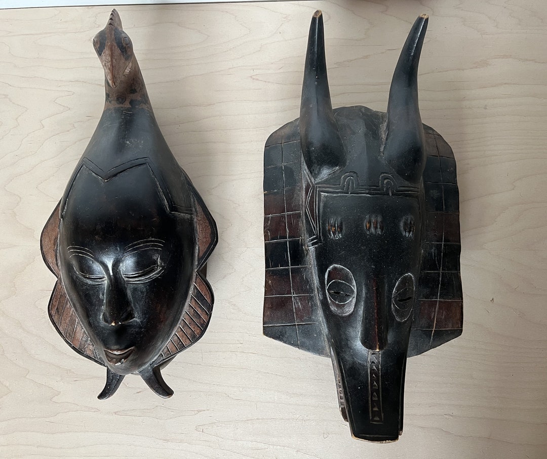 Pair of African Wooden Masks (guro Zamble & Senufo) - Etsy
