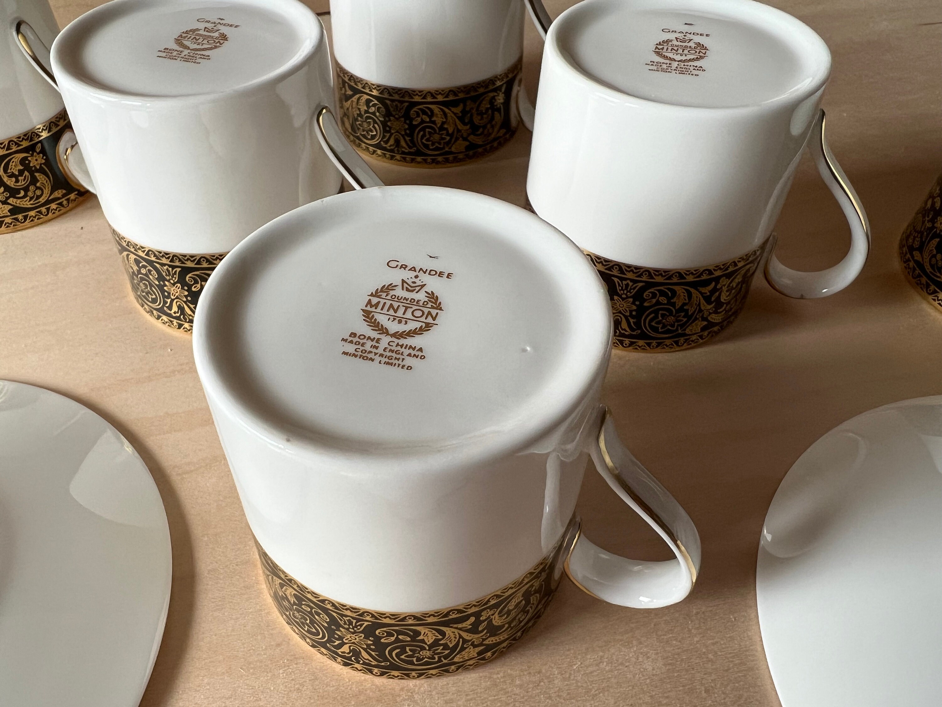 Set of 6 Minton 'grandee' Pattern Coffee / Espresso Cup & Saucer - Etsy