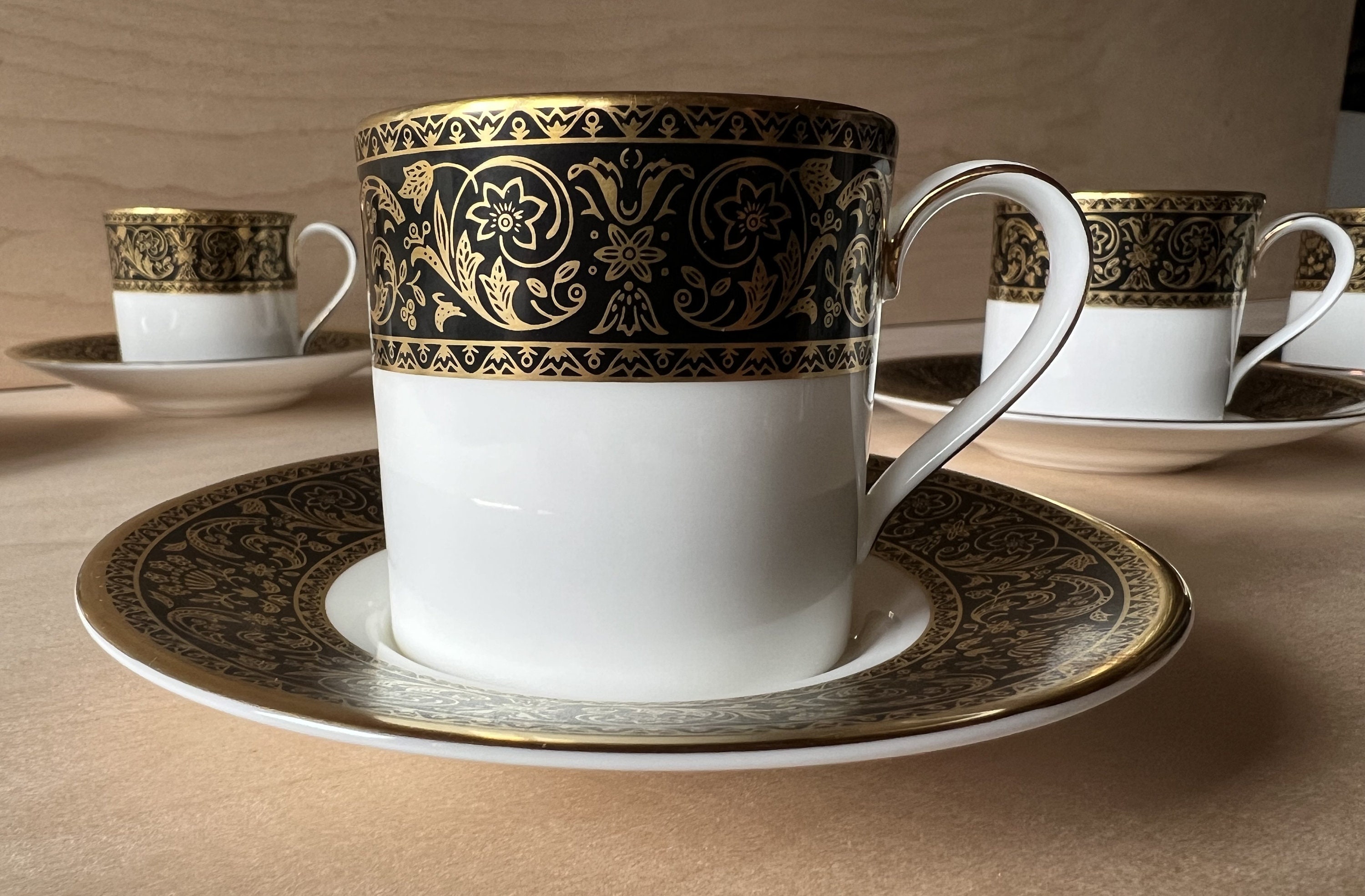 Set of 6 Minton 'grandee' Pattern Coffee / Espresso Cup & Saucer - Etsy