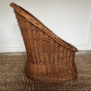 Vintage Rattan Wicker Bucket / Scoop Chair PICK-UP ONLY - Etsy