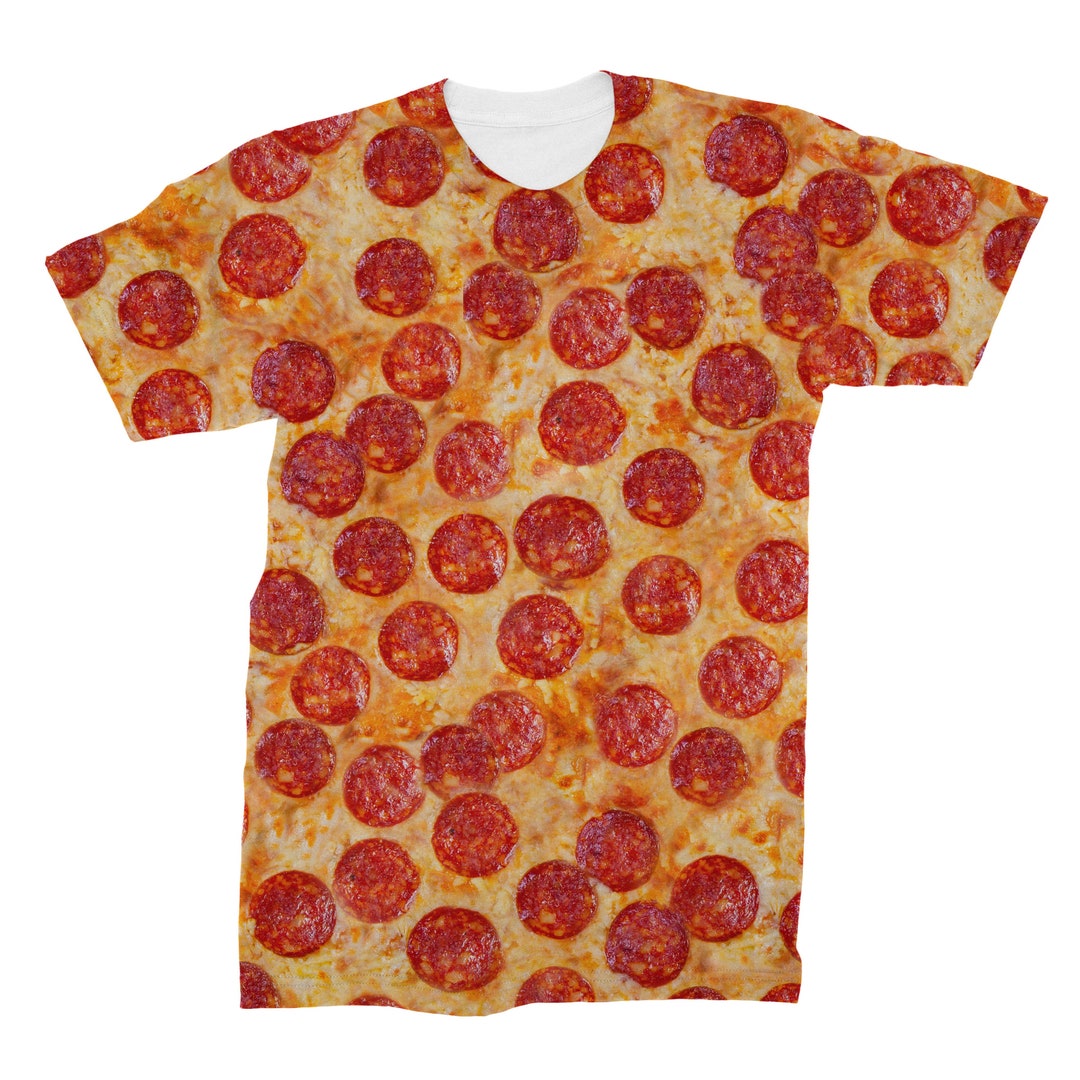 Pepperoni Pizza T-shirt All Over Print - Etsy
