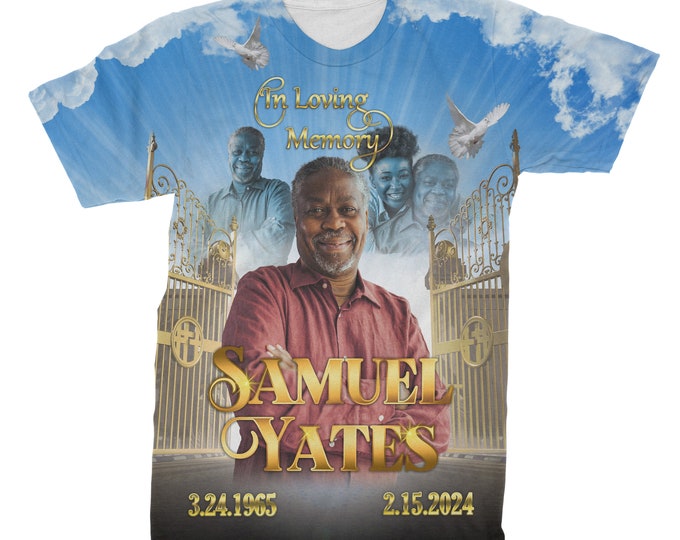 Custom/personalized 3D Memorial/rip in Loving Memory, Remembrance Shirt ...