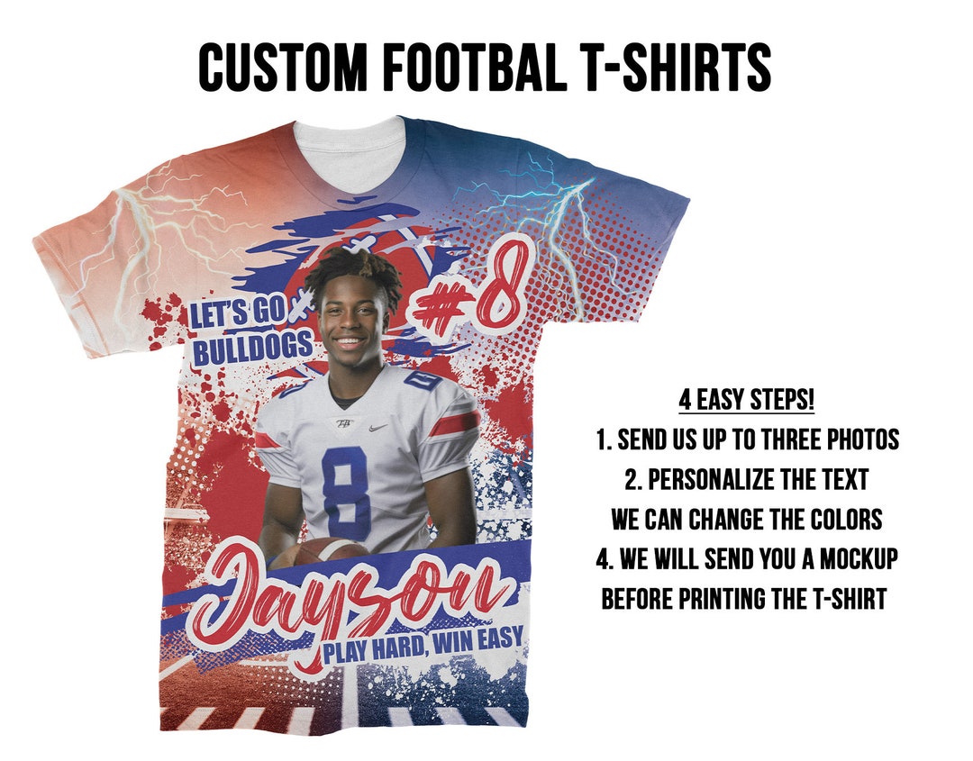 Custom Homecoming Football All Over Print T-shirt - Etsy