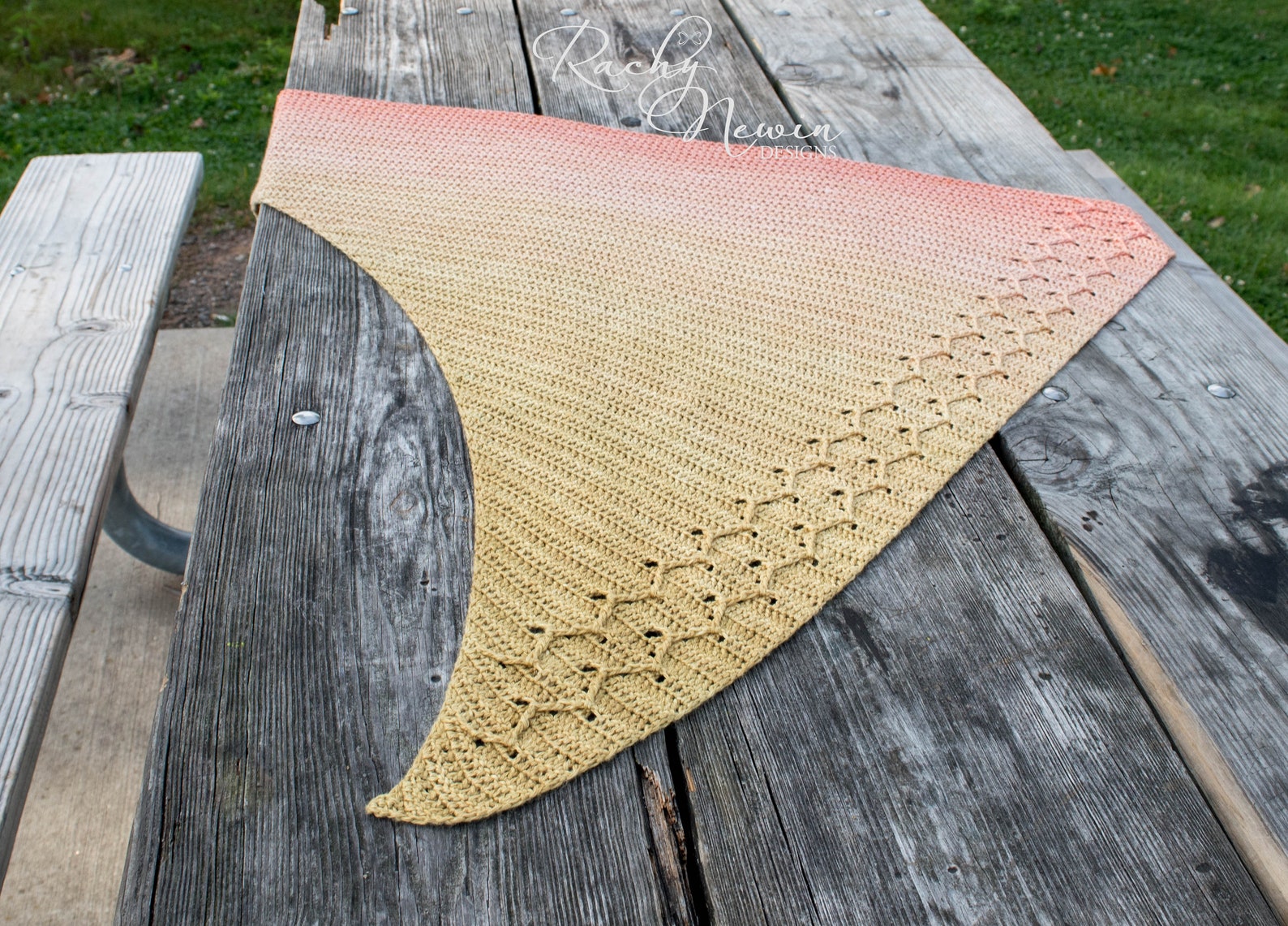 Twisted Peach Shawl Crochet Shawl Pattern Crochet Pattern - Etsy