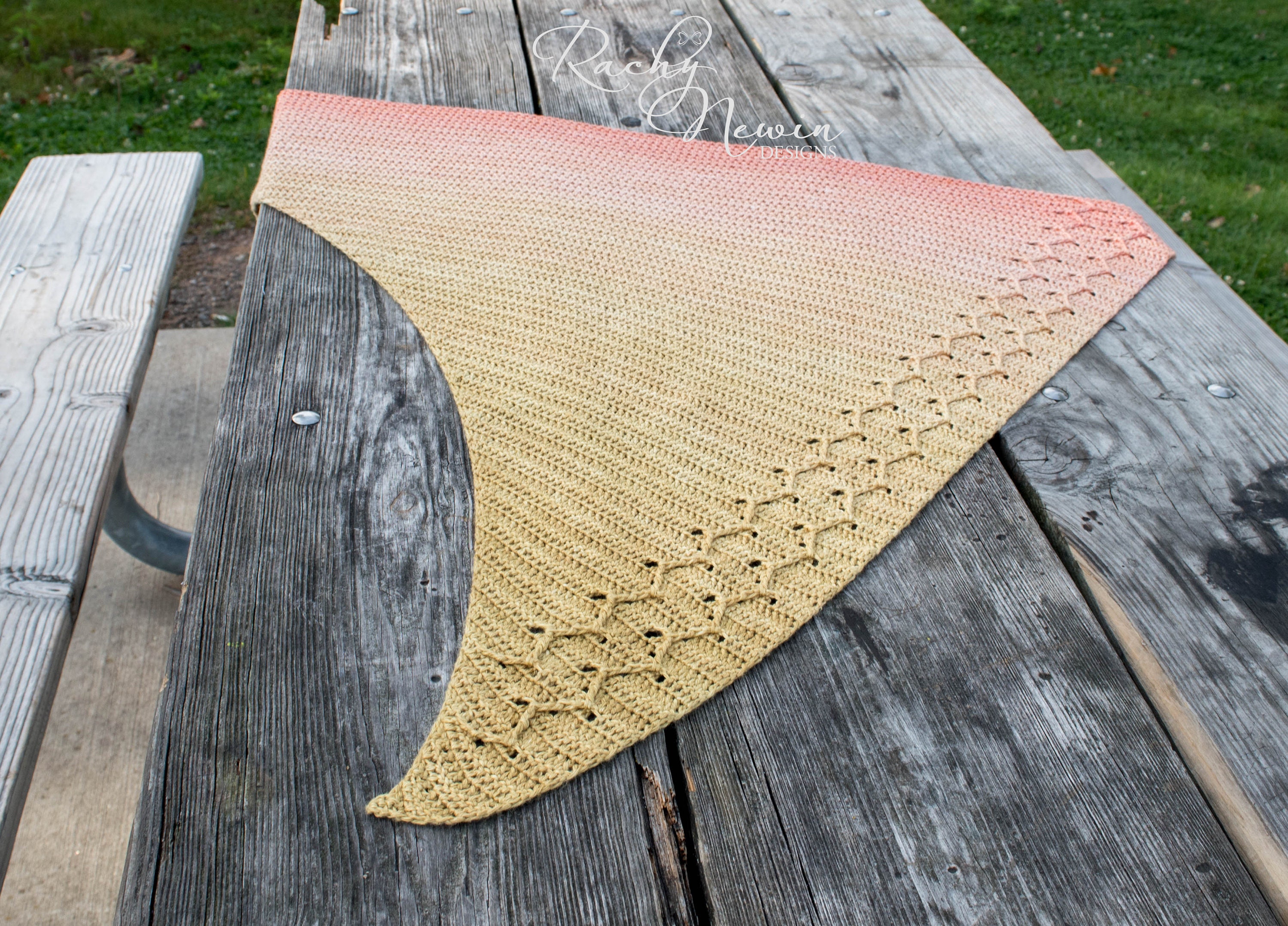 Twisted Peach Shawl Crochet Shawl Pattern Crochet Pattern - Etsy