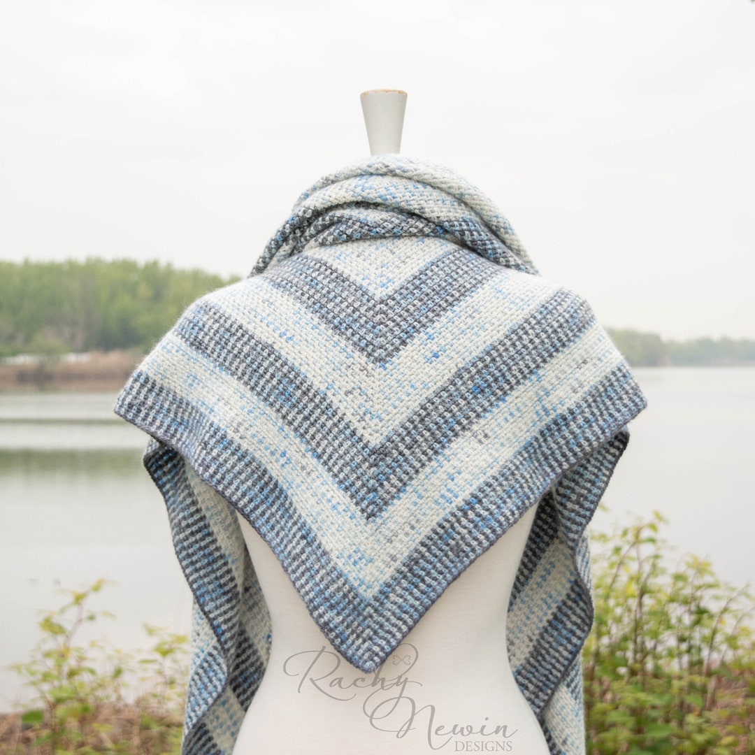 Through the Clouds Shawl, Crochet Shawl Pattern, Crochet Pattern, Shawl ...
