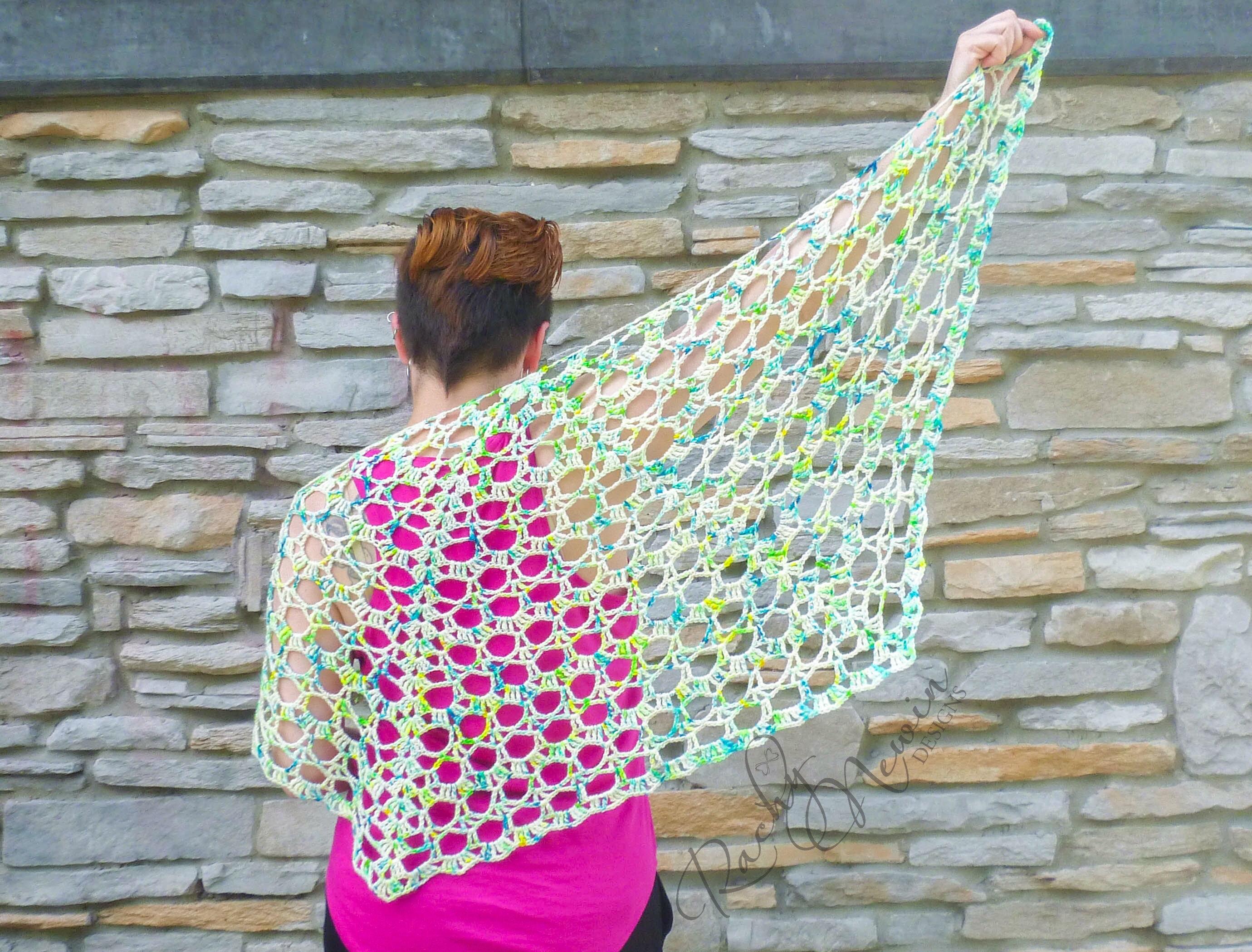 Semicolon Shawl, Crochet Shawl Pattern, Crochet Pattern, Shawl Pattern ...