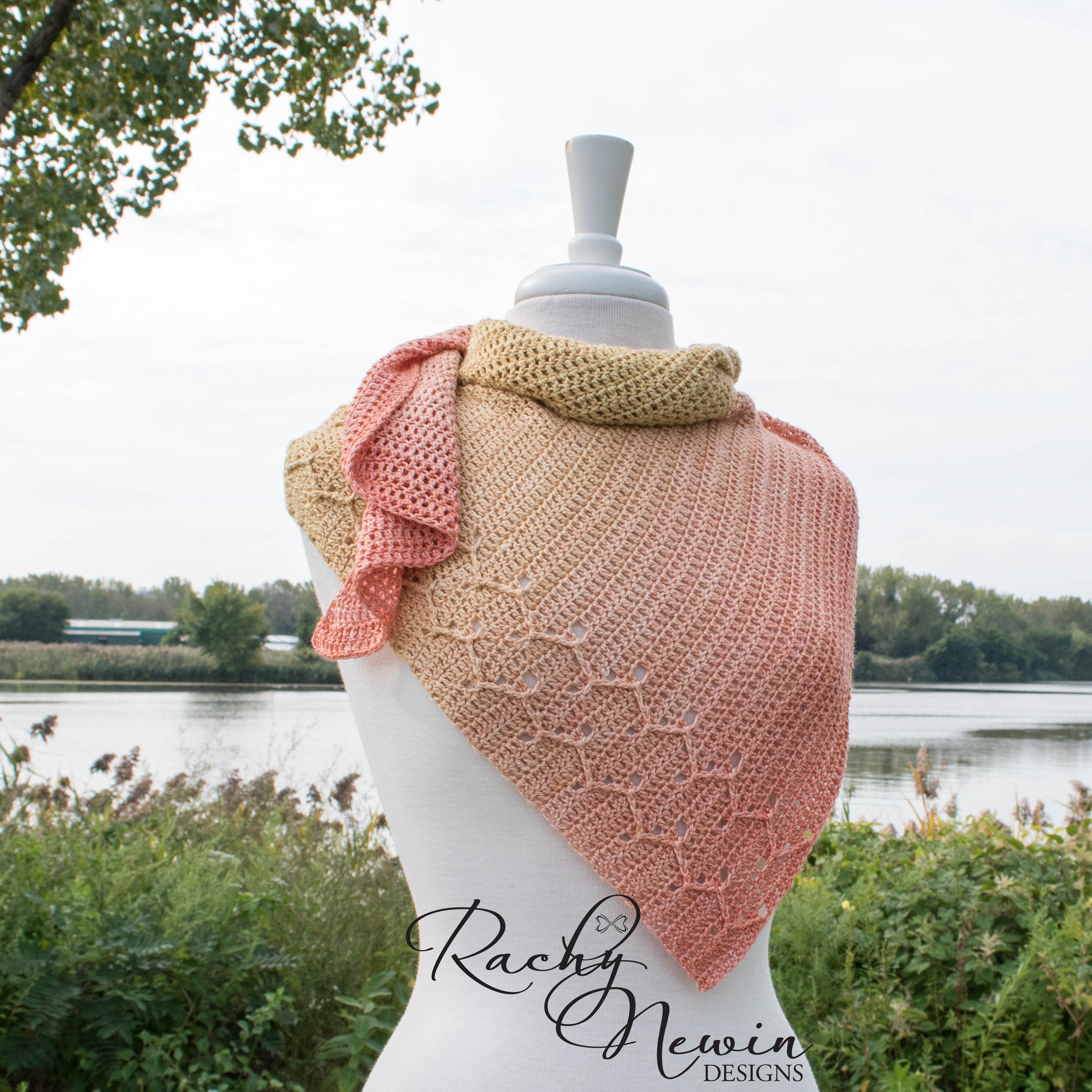 Twisted Peach Shawl Crochet Shawl Pattern Crochet Pattern - Etsy
