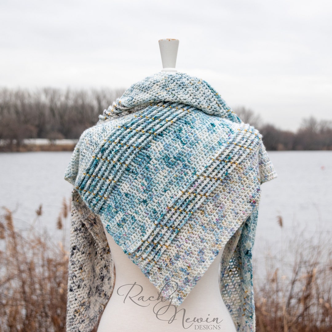 Frozen Waterfall Shawl, Crochet Shawl Pattern, Crochet Pattern, Shawl ...