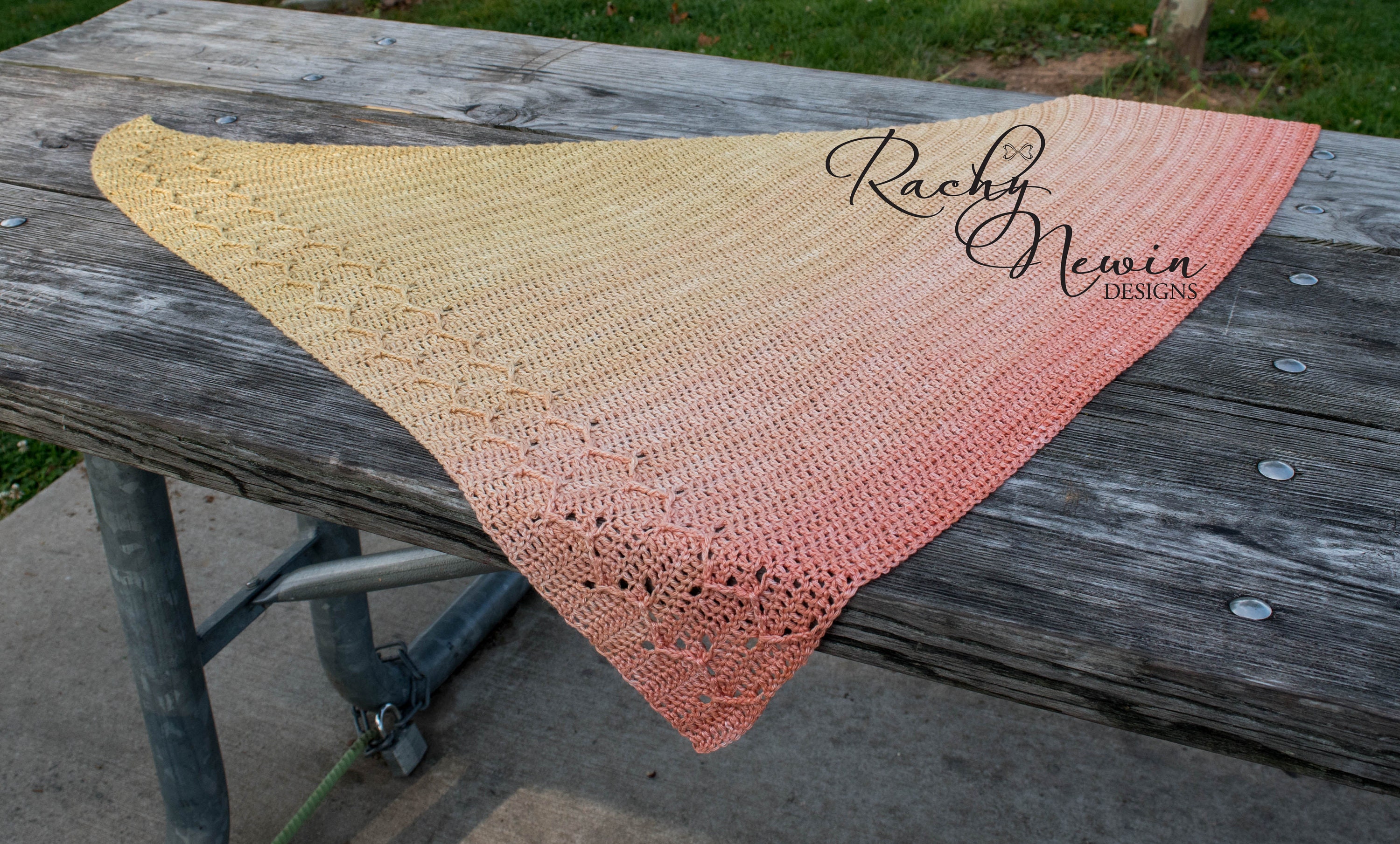 Twisted Peach Shawl Crochet Shawl Pattern Crochet Pattern - Etsy