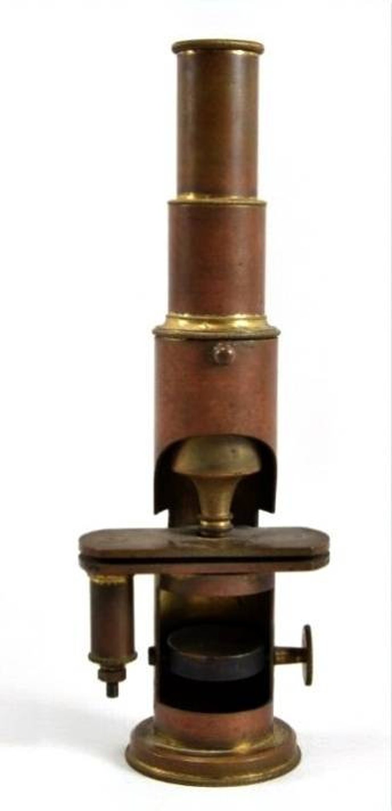 Gorgeous Portable Field Microscope, Little Microscope Half 19th Century ...
