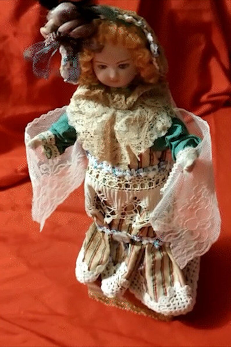 Antique Doll Automata. Ancient Victorian Model With an Elegant Dress ...