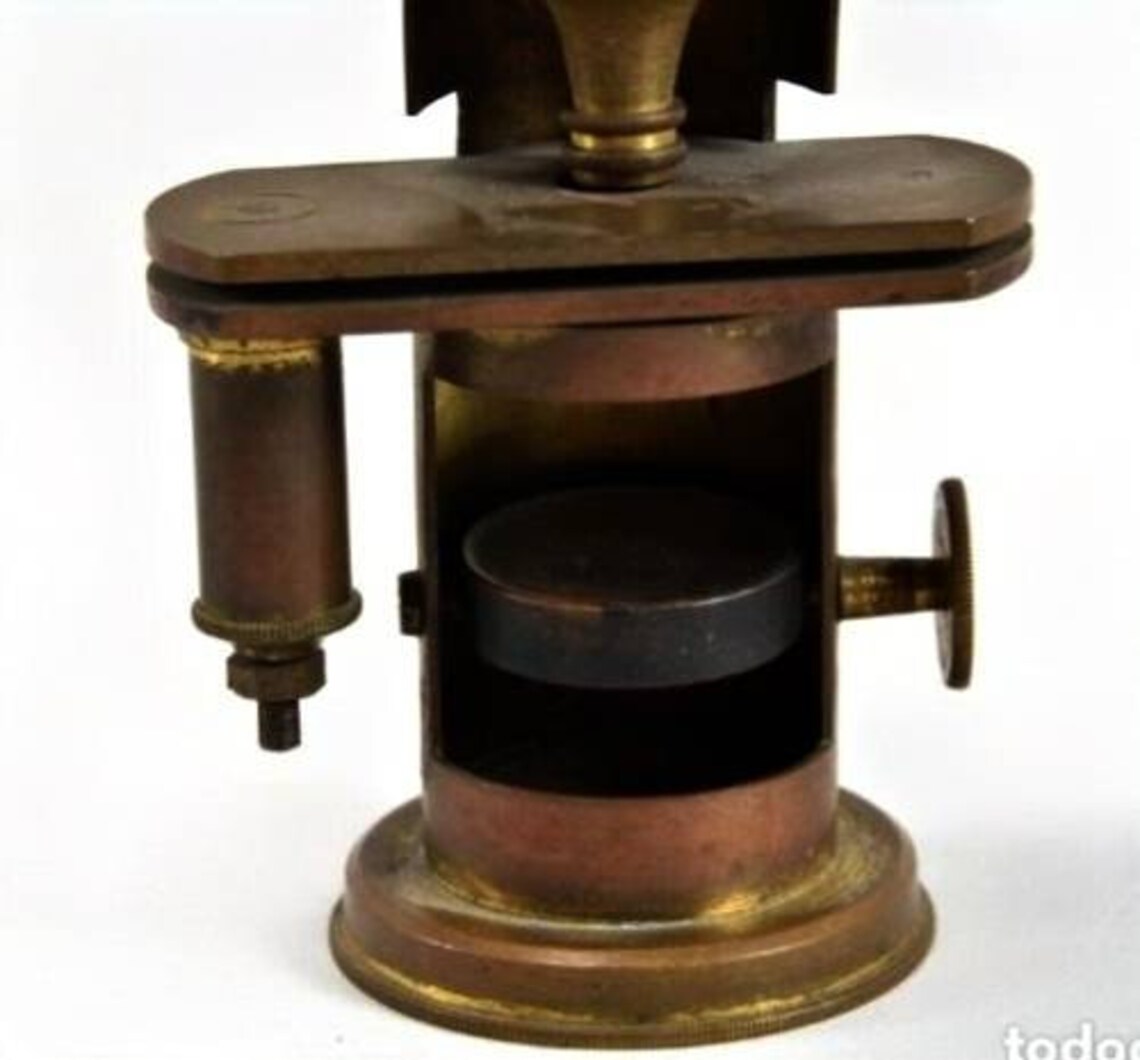 Gorgeous Portable Field Microscope, Little Microscope Half 19th Century ...