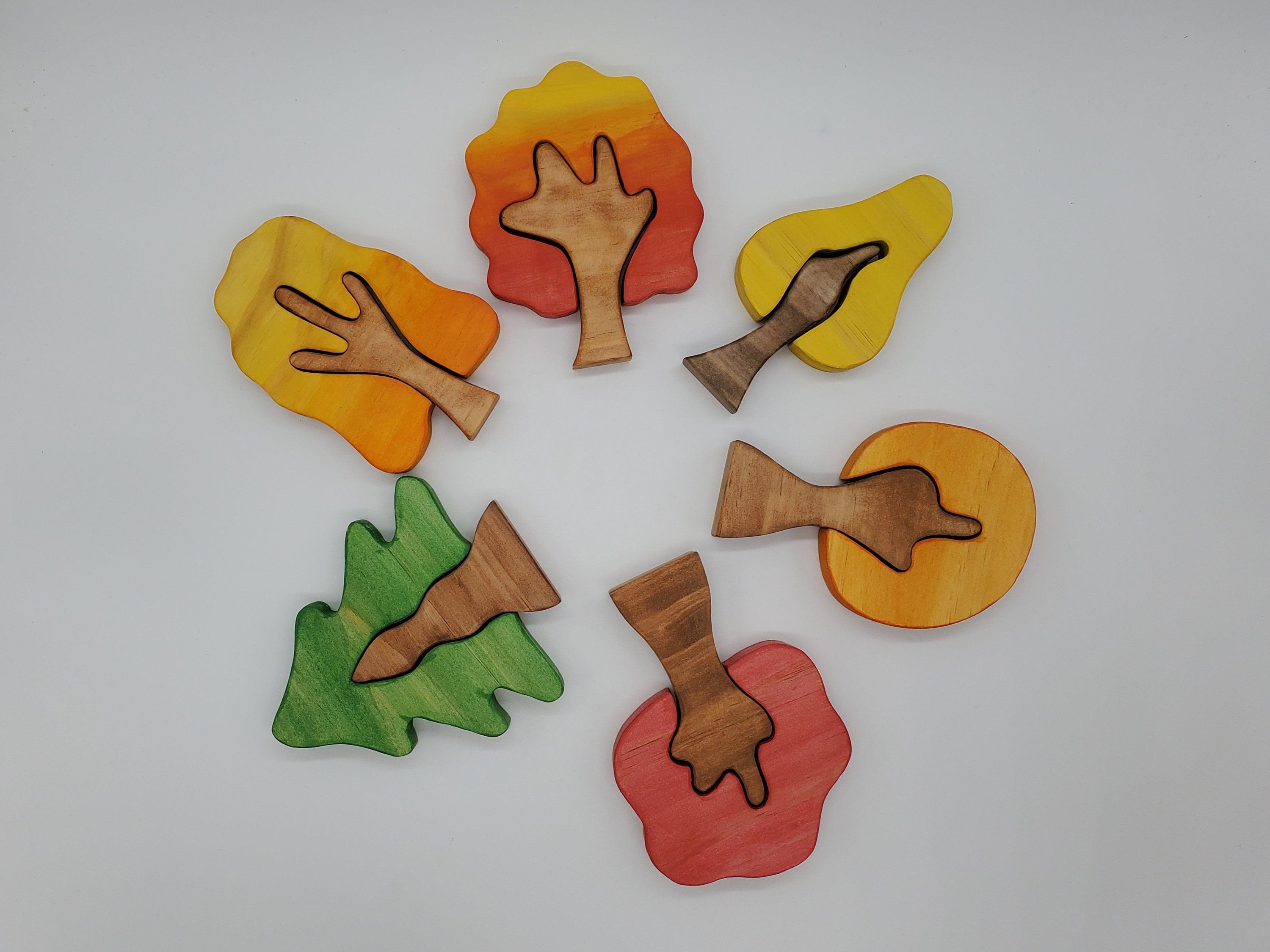 Set of 6 Fall Trees - Great for Small World Playscapes Toys for Girls ...