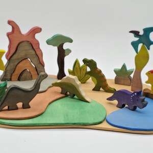 Wood Play Mat for Small World Playscapes - Prehistoric or Desert Theme ...