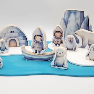 Winter Arctic Life Story Blocks Playscape Storytelling Sensory Blocks ...