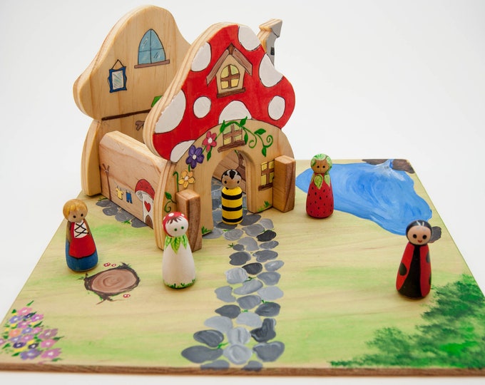 Slide to Create Mushroom House Fairy Gnome Montessori Waldorf Inspired ...