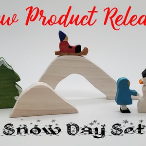 Snow Day Wood Playset With Hill and Snowman. Great Toys for Boys and ...