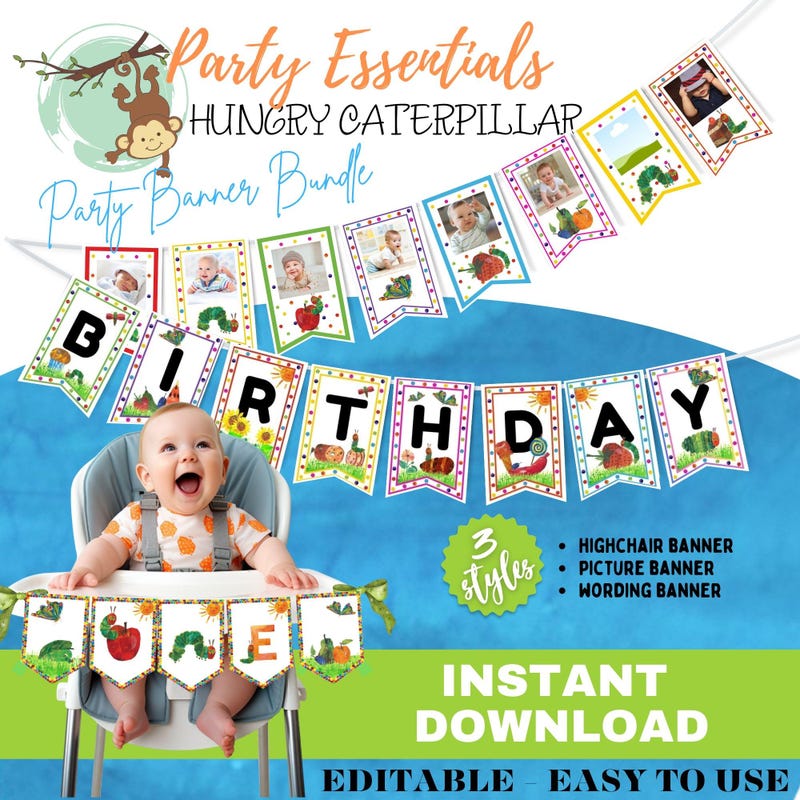Caterpillar Banner - Etsy