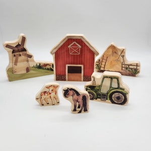 Farm Story Blocks Playscape Storytelling Sensory Blocks All Natural and ...