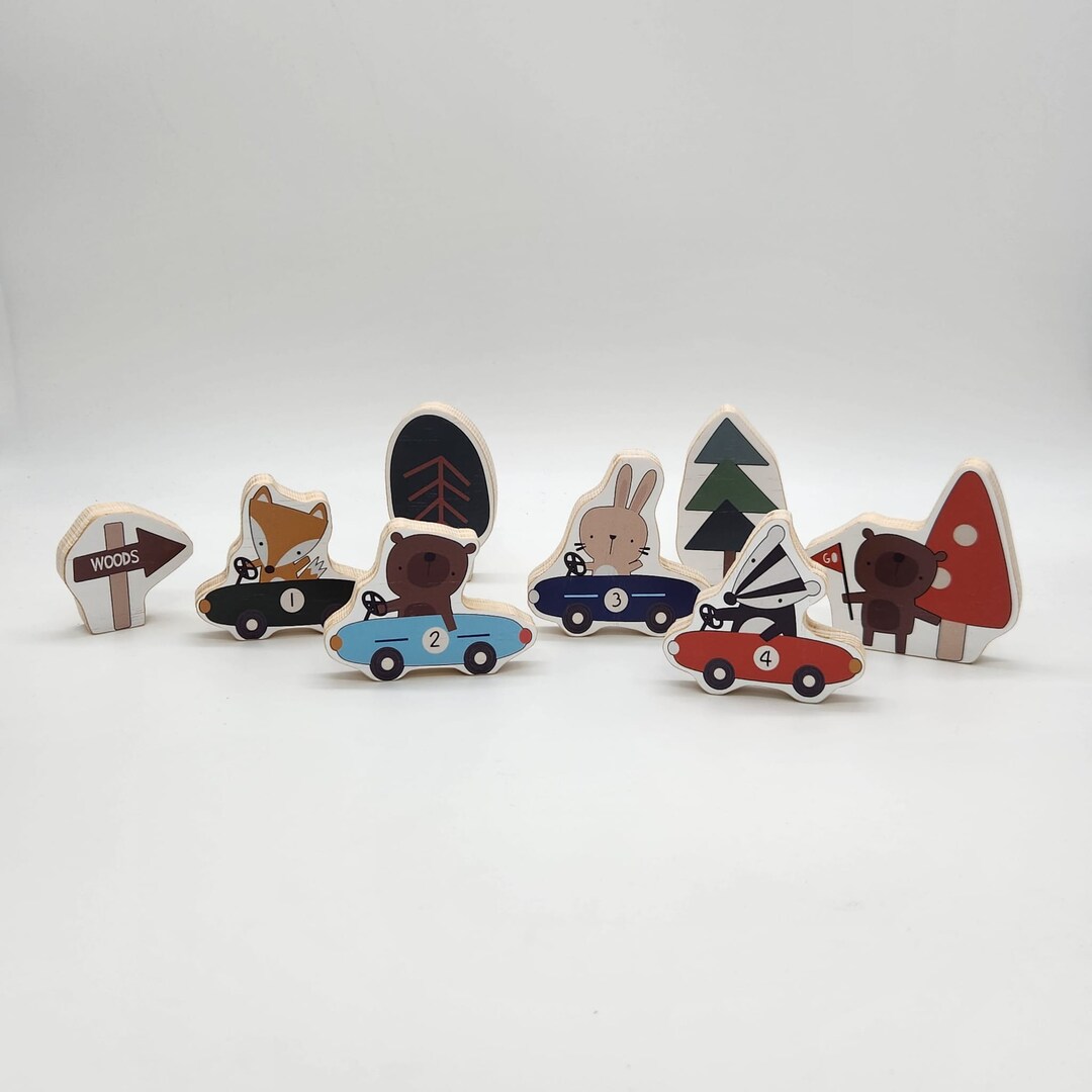 Woodland Forest Animal Racing Blocks Playscape Storytelling Sensory ...