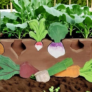 Root Vegetable Puzzle - Montessori and Waldorf Inspired Education Toy 6 ...