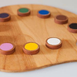 Color Matching Artist Palette Wood Learning for Preschool and Toddlers ...