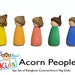 Rainbow Acorn Peg People / Waldorf and Montessori Inspired / Yellow ...