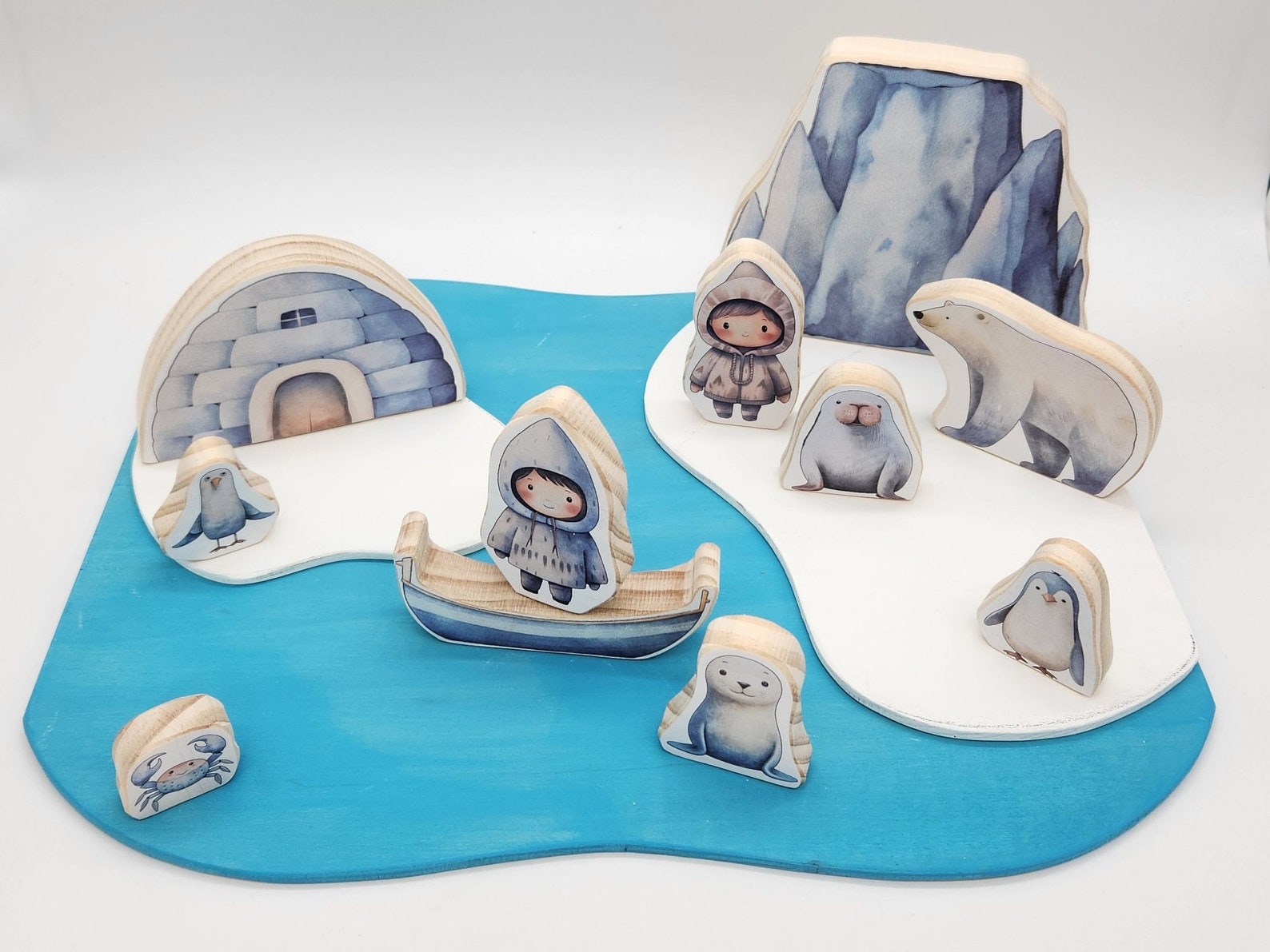 Winter Arctic Life Story Blocks Playscape Storytelling Sensory Blocks ...