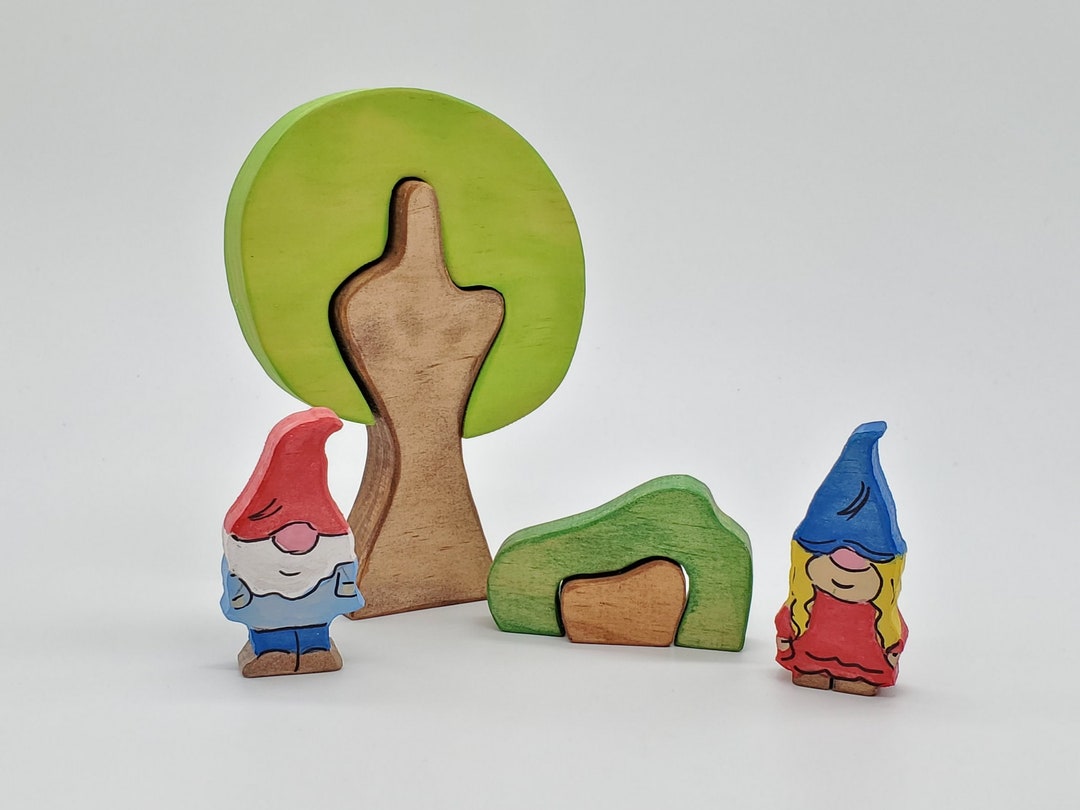 Gnome Couple With Tree and Bush - Great Small World Play Toys for Boys ...
