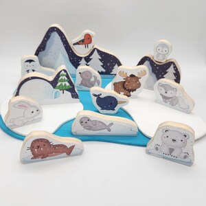 Arctic Animal Story Blocks Playscape Storytelling Sensory Blocks All ...