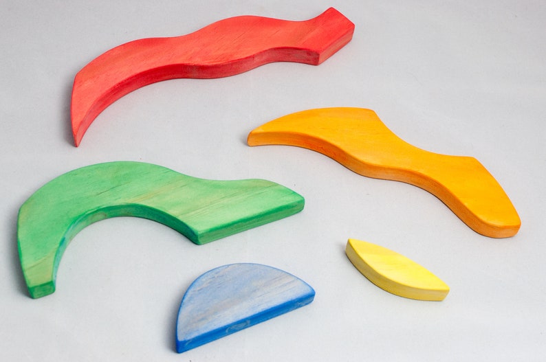Rainbow Stacker Puzzle - Montessori and Waldorf Inspired - Etsy