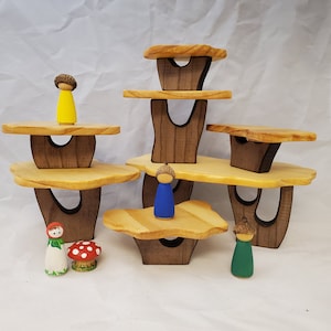 Tree Building Blocks Montessori Inspired Wooden Toy, Toddler Blocks ...
