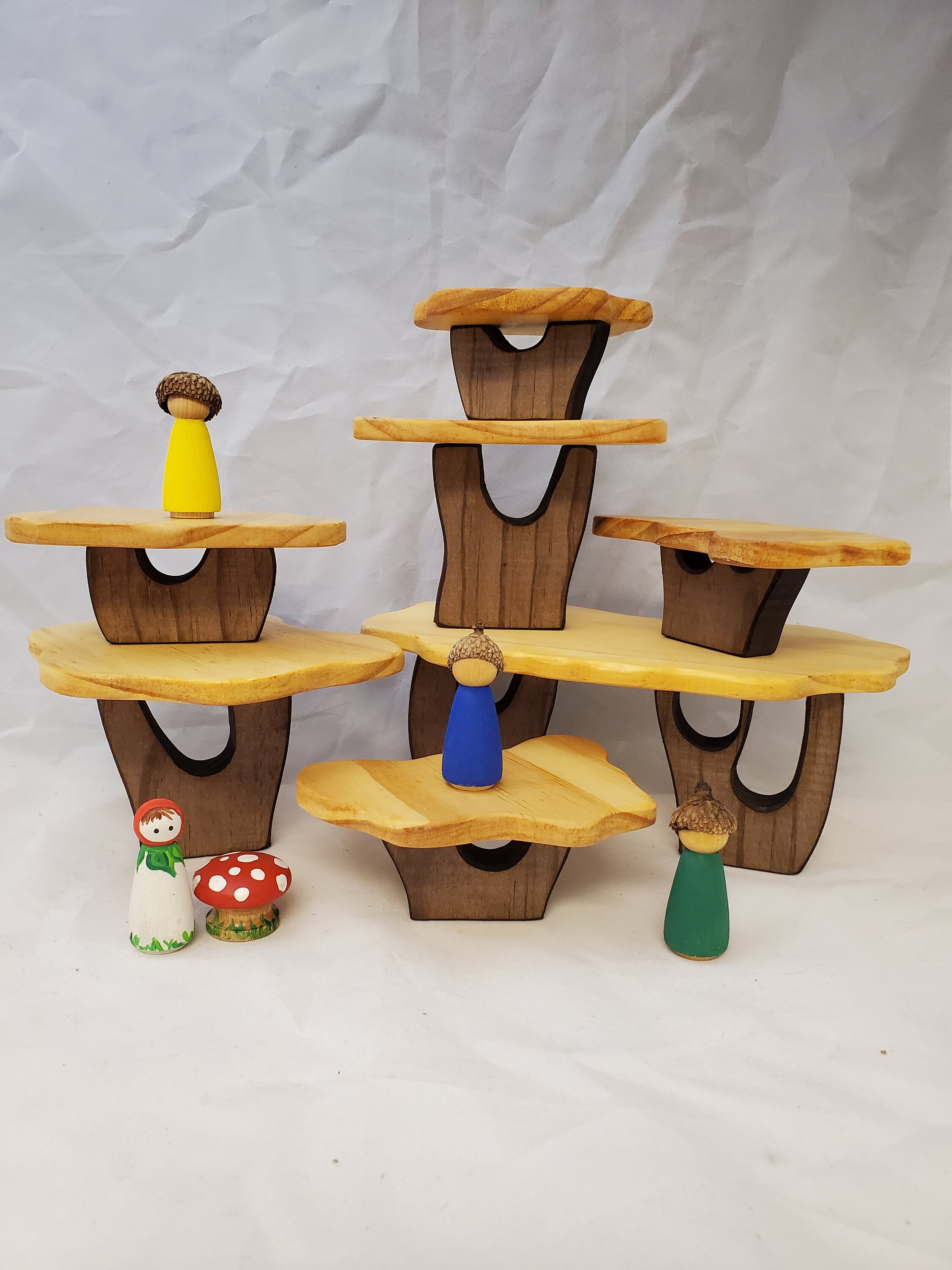 Tree Building Blocks, Toddler or Preschool Handmade Tree House Blocks ...