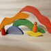 Rainbow Stacker Puzzle Montessori and Waldorf Inspired - Etsy