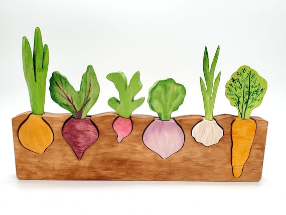 Root Vegetable Puzzle Montessori and Waldorf Inspired - Etsy
