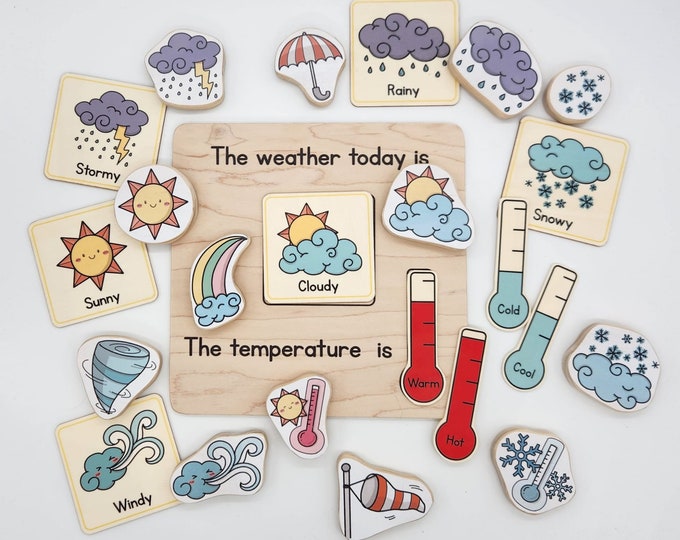Weather Station Montessori Weather Chart Weather Wheel Wooden Weather ...