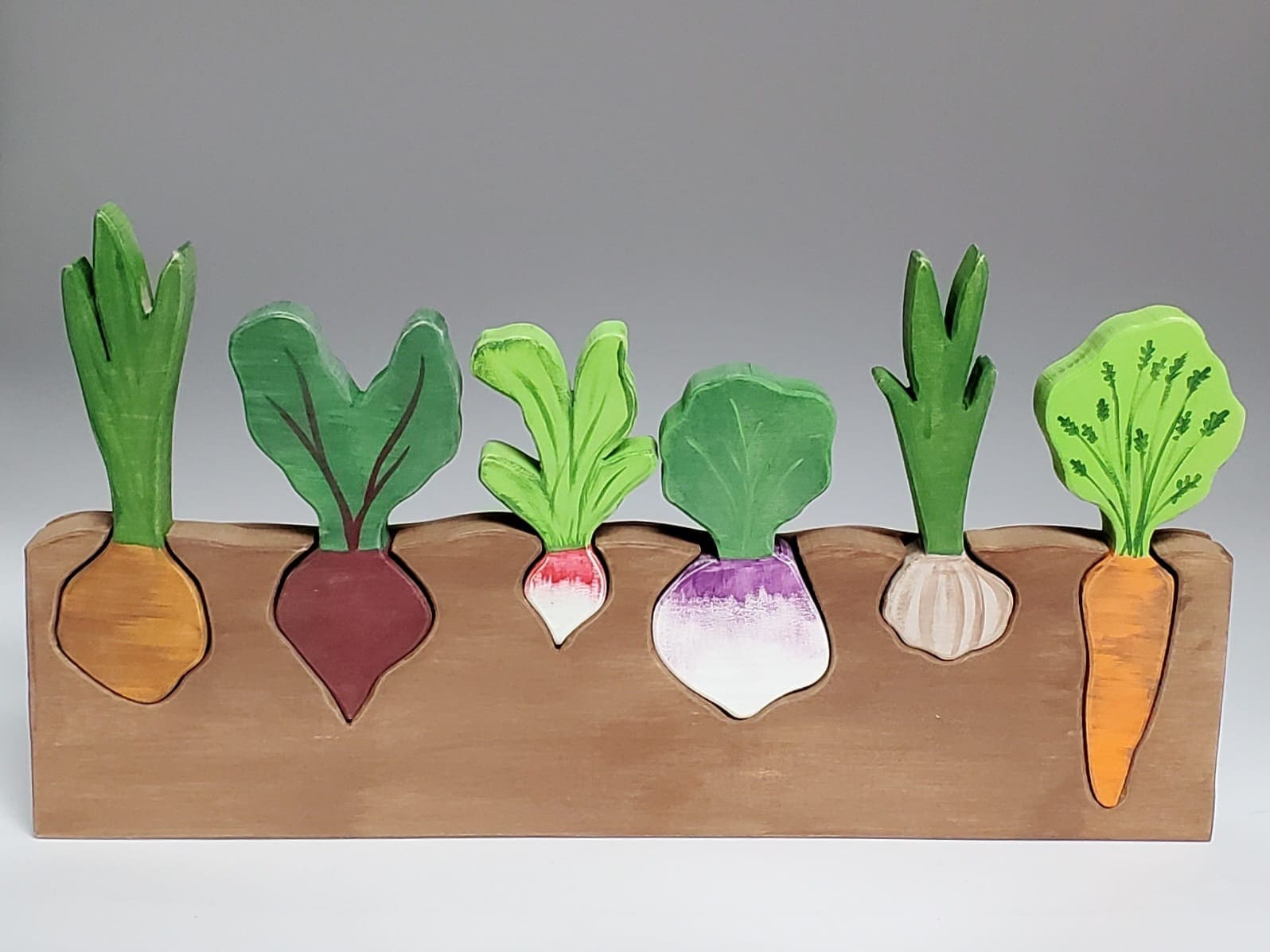 Root Vegetable Puzzle Montessori and Waldorf Inspired | Etsy
