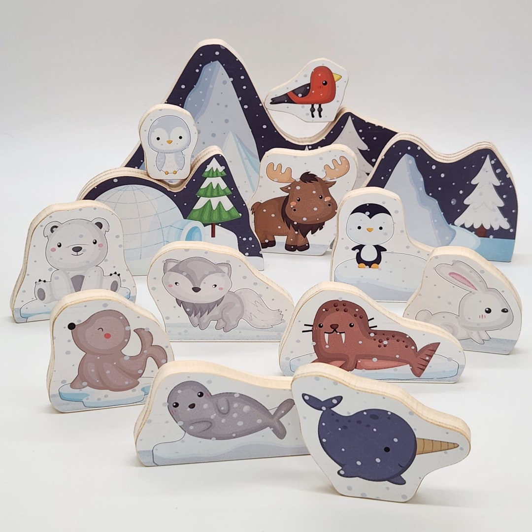 Arctic Animal Story Blocks Playscape Storytelling Sensory Blocks All ...