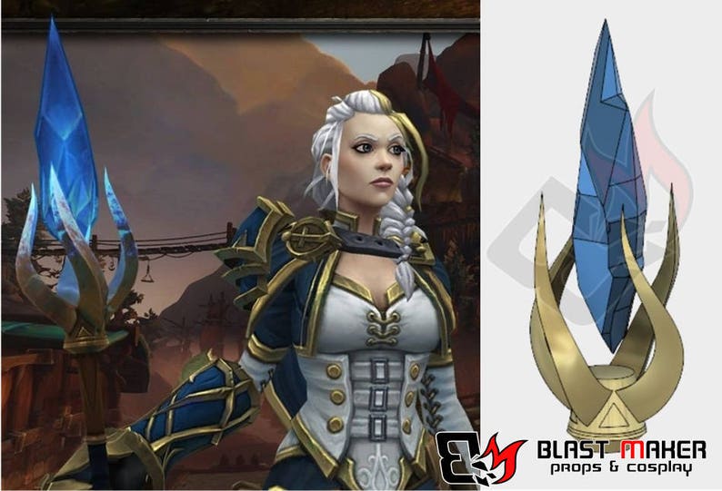 Jaina Proudmoore Staff World of Warcraft Battle for Azeroth 3D MODEL ...