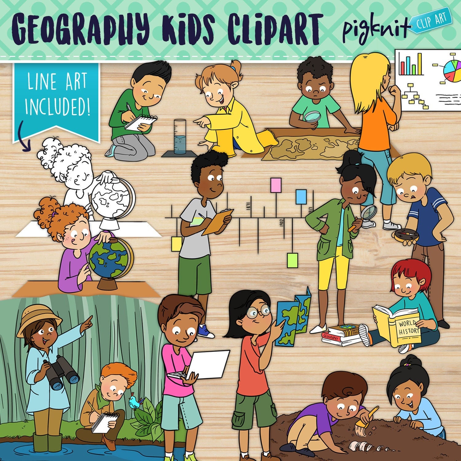 Geographers Clipart Of Children