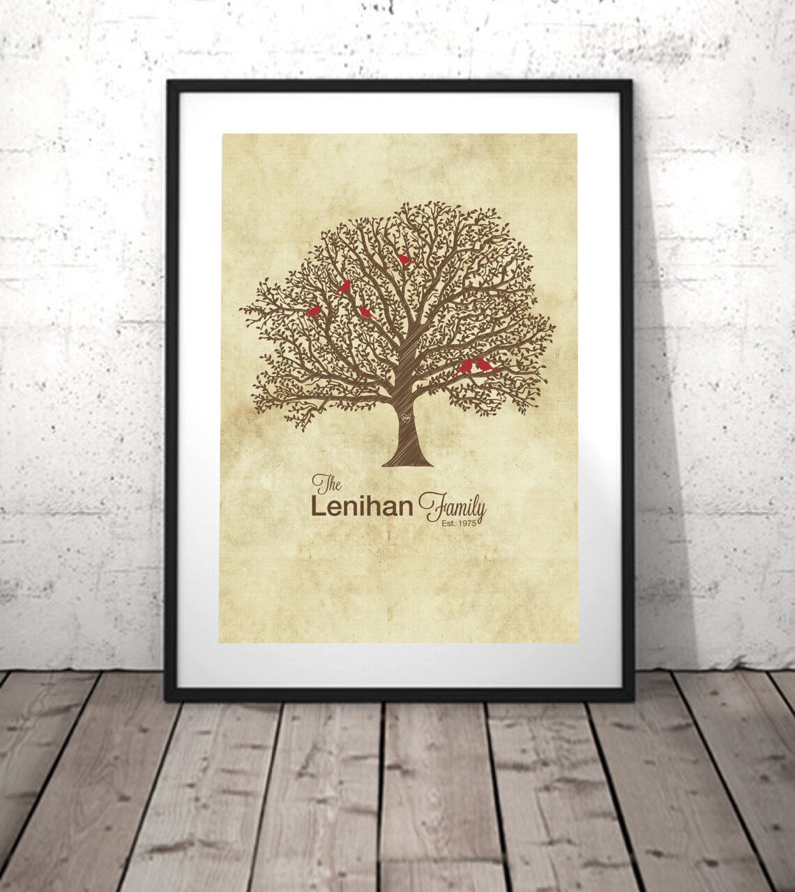 Custom Family Tree With Birds - Etsy