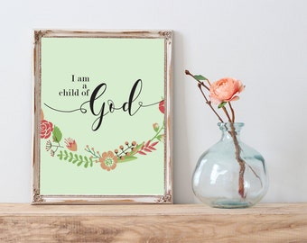 Boho I Am a Child of God Digital File - Etsy