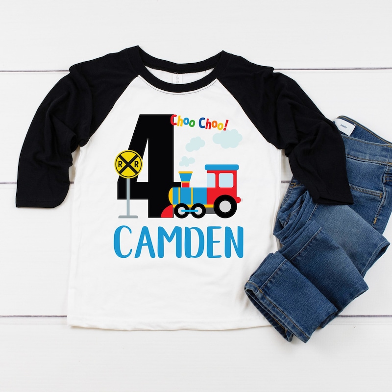 Boy Train Shirt - Etsy