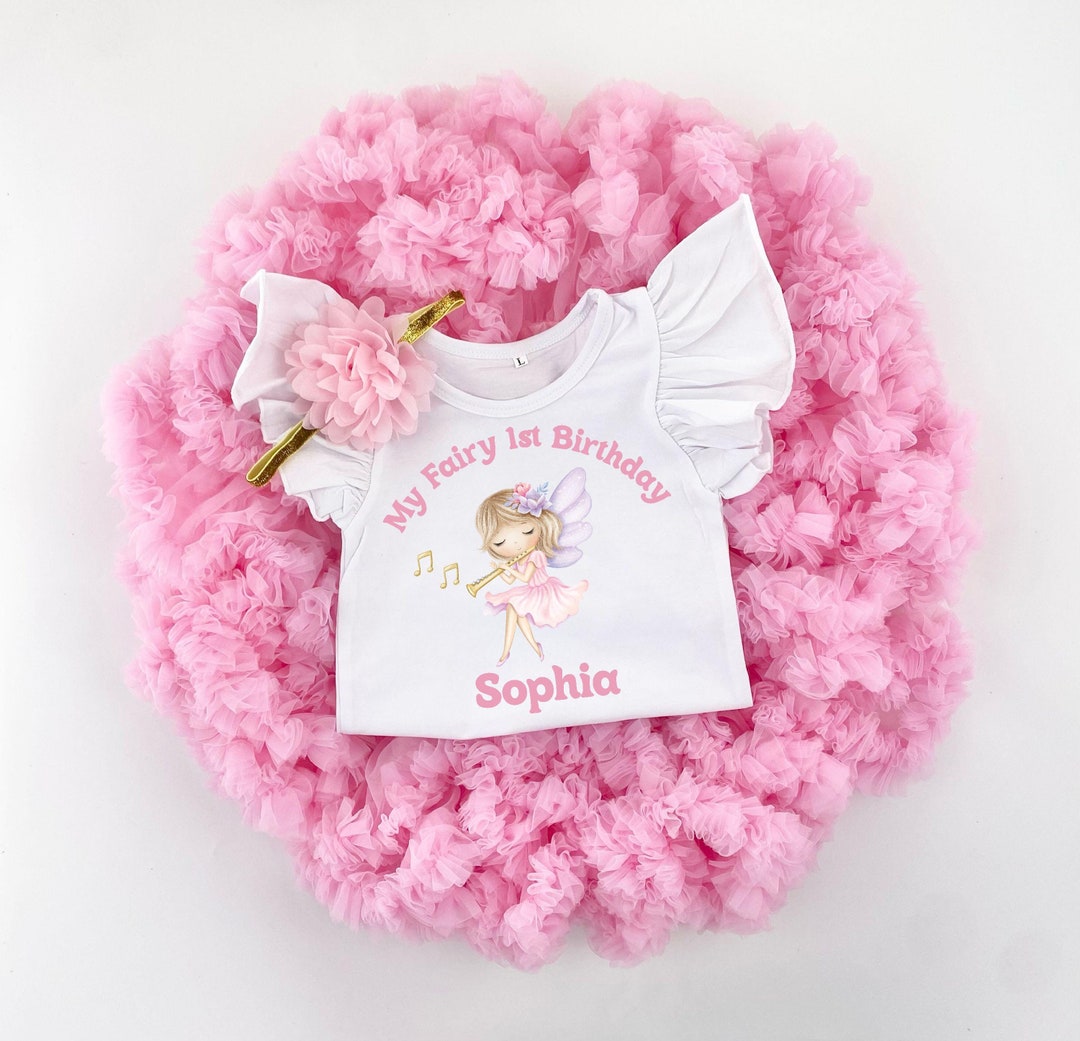 Personalized My Fairy 1st Birthday Girl Tutu Outfit, Musical Fairies ...