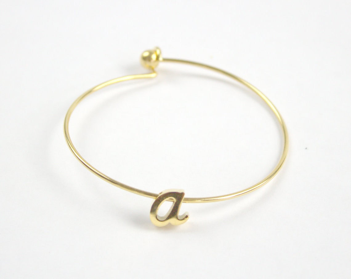 Personalized Initial Bracelet Gift Bangle Bracelet Gift for Her Gift ...